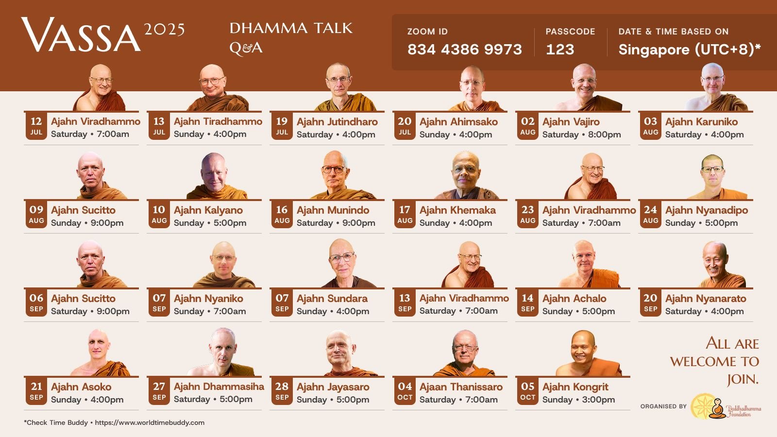 BuddhaDhamma Foundation | Vassa 2025: Online Dhamma Talks and Q&As ...